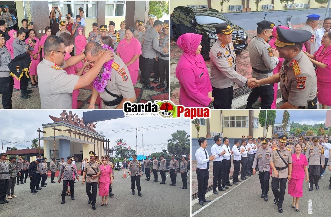 Ratusan Personel Polda Papua Barat Gelar Jajar Hormat Sambut Wakapolda ...